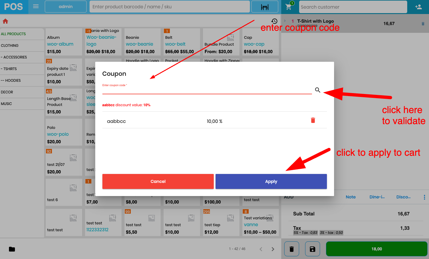 How to use coupon in openpos - OpenPOS - Best Point Of Sale For Woocommerce